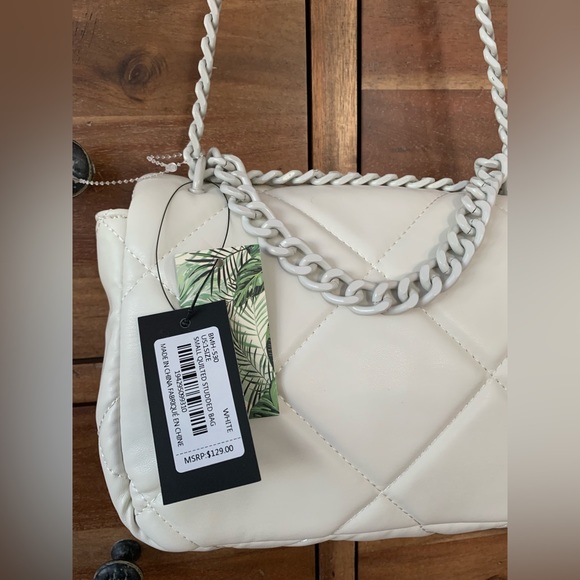 Badgley Mischka | Bags | Final Price Nwt Badgley Mischka White Vegan ...
